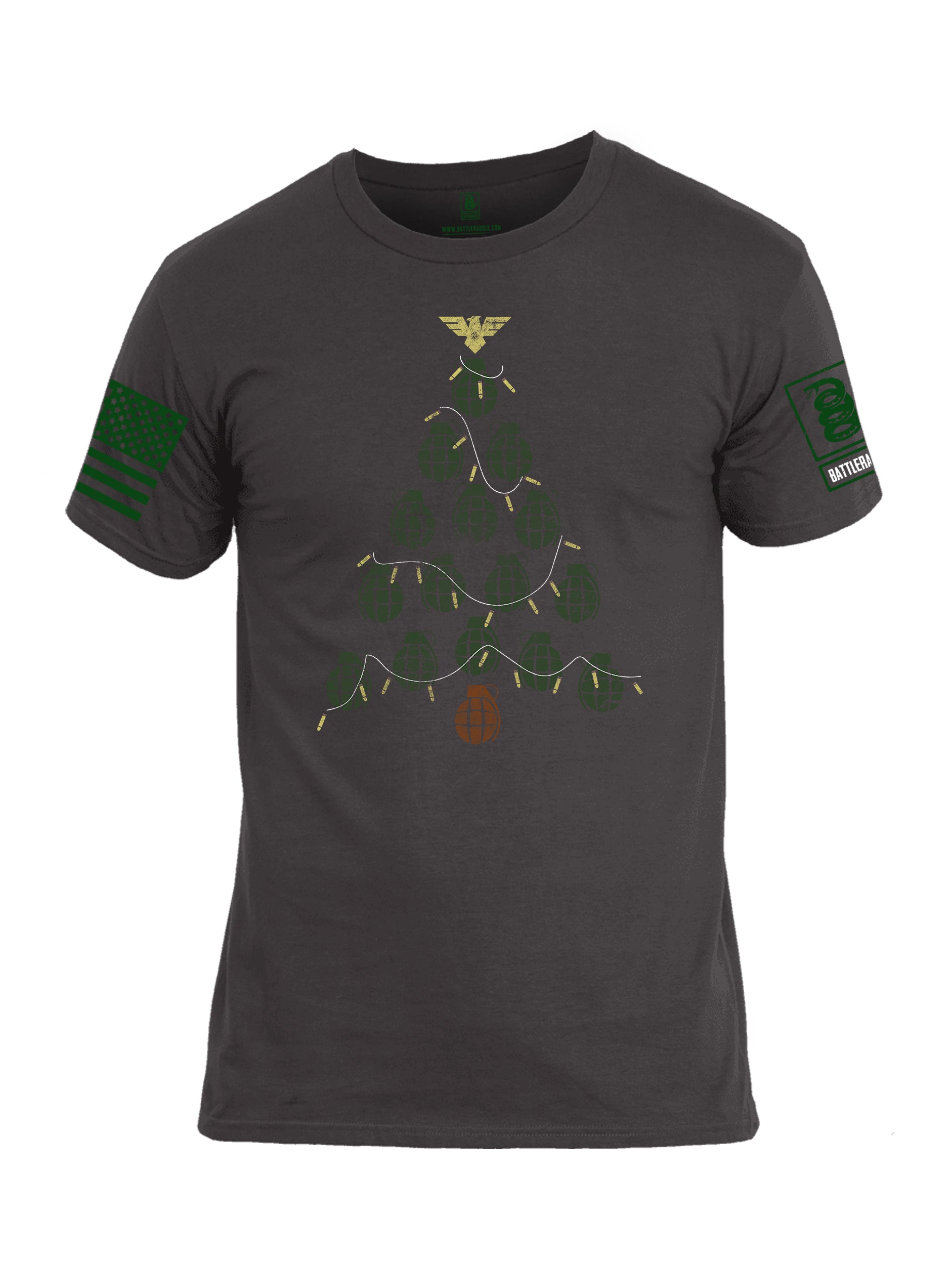Battleraddle Christmas Greenery Grenade Tree Bomb Green Sleeve Print M ...